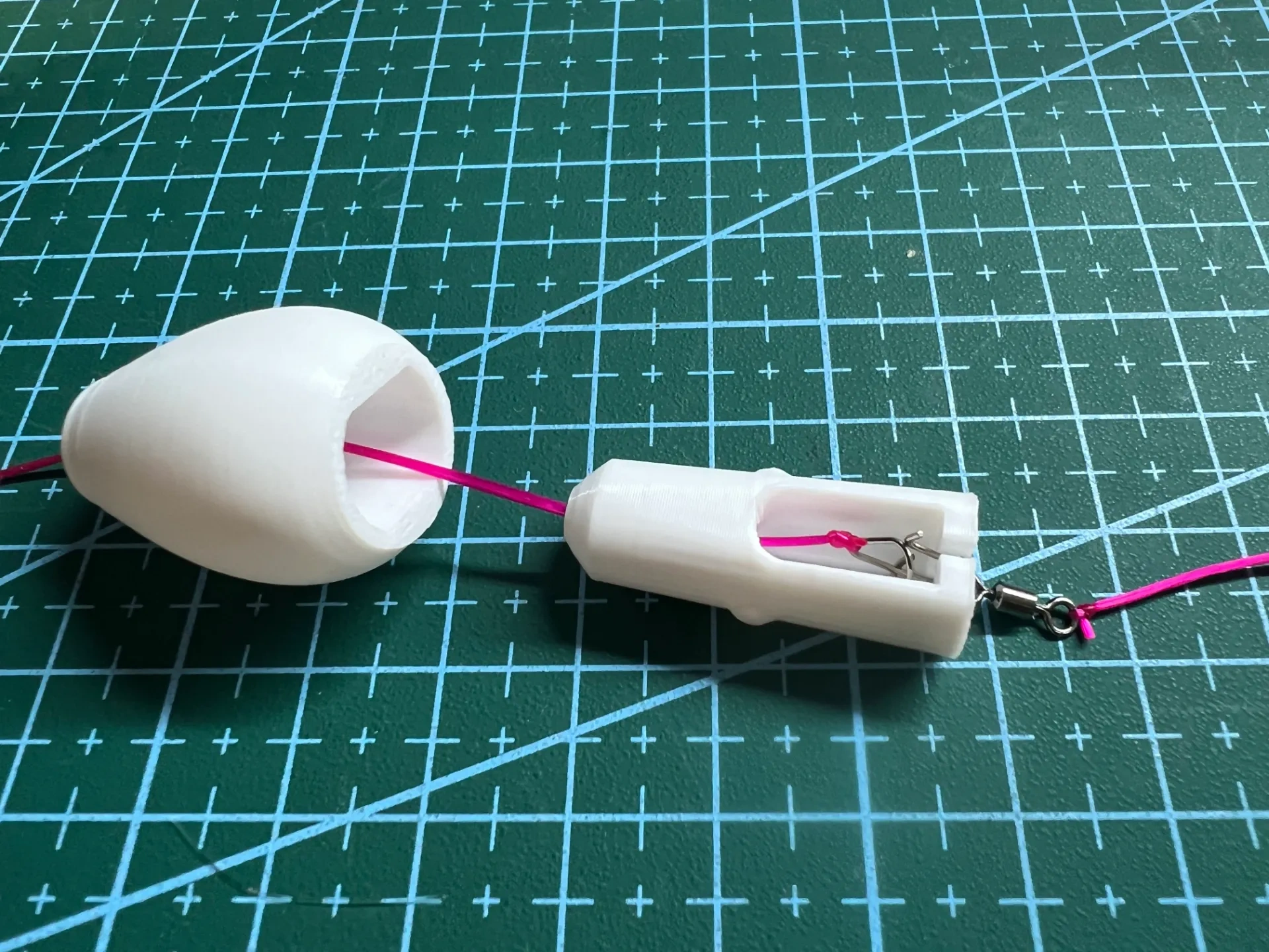 Lure fly fishing hook assist thrower, no steel core, hidden pin, figure ...