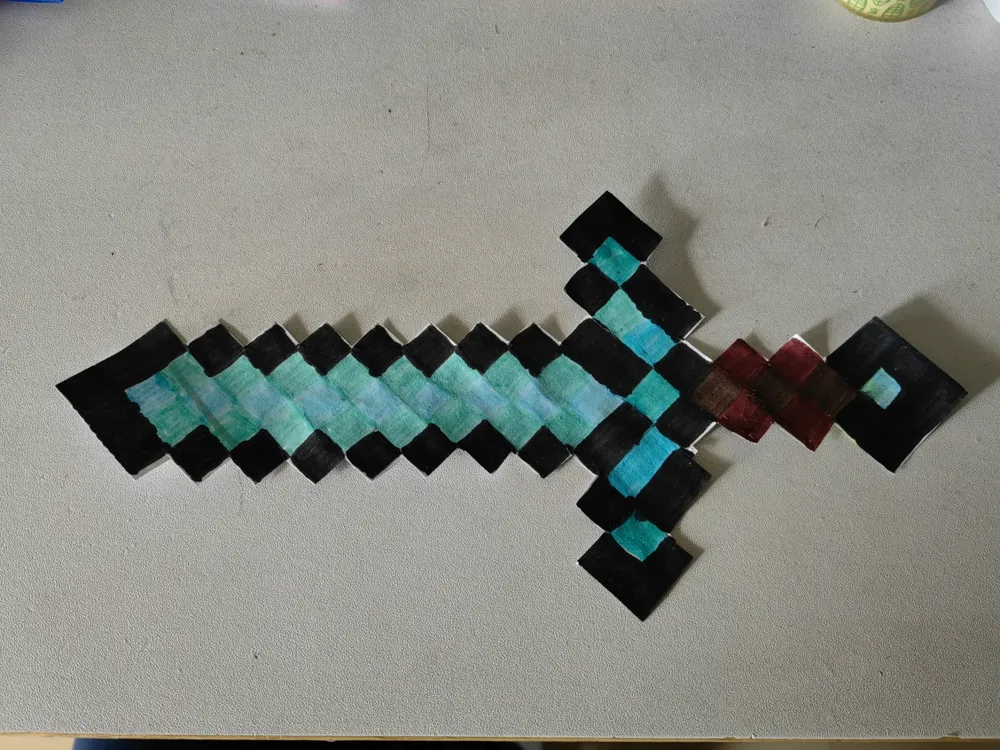 Block Sword - Diamond Sword - Minecraft by 天门计划 - MakerWorld