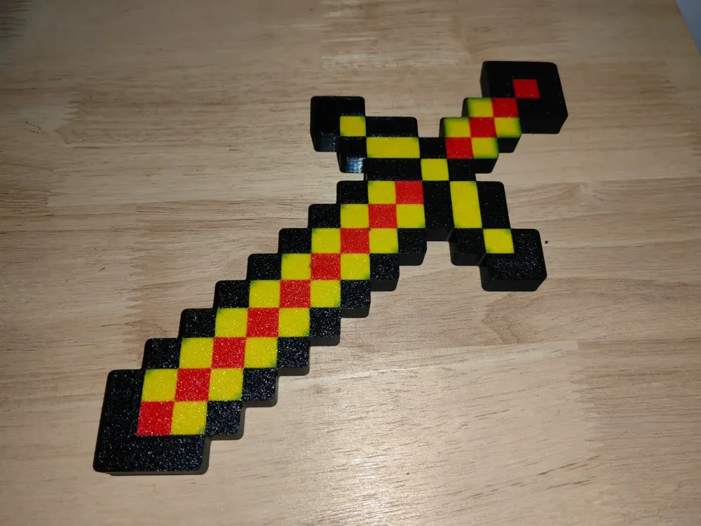 Block Sword - Diamond Sword - Minecraft by 天门计划 - MakerWorld