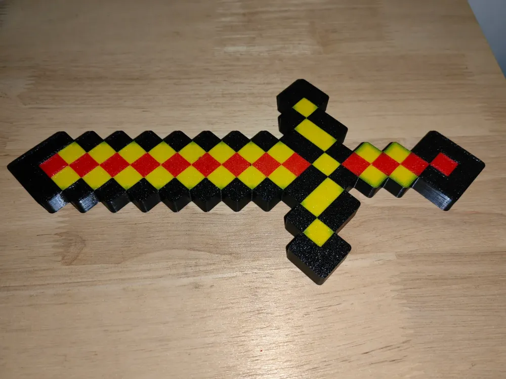 Block Sword - Diamond Sword - Minecraft by 天门计划 - MakerWorld