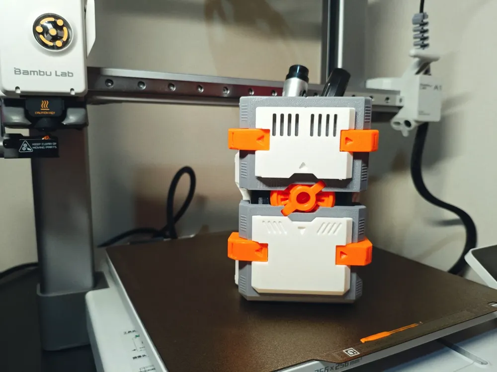 Cyberpunk Mechanical Style Pen Holder by user_674979386 - MakerWorld