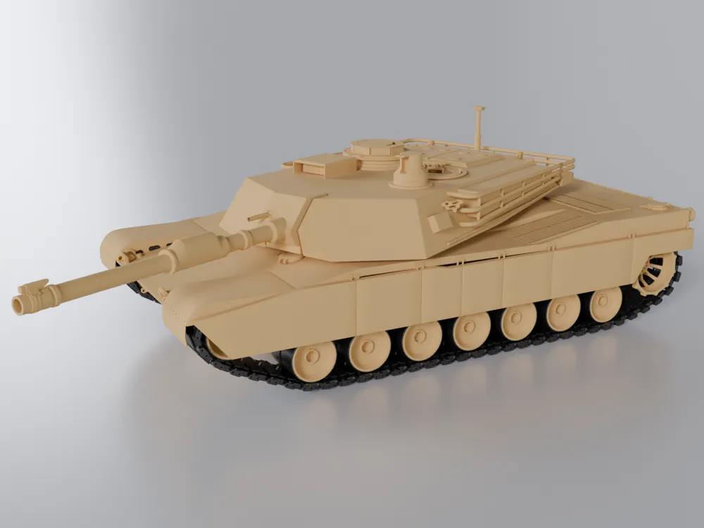 M1A2 Abrams 1:35 fully 3d printed tank by Crea_HicksMakerWorld ...