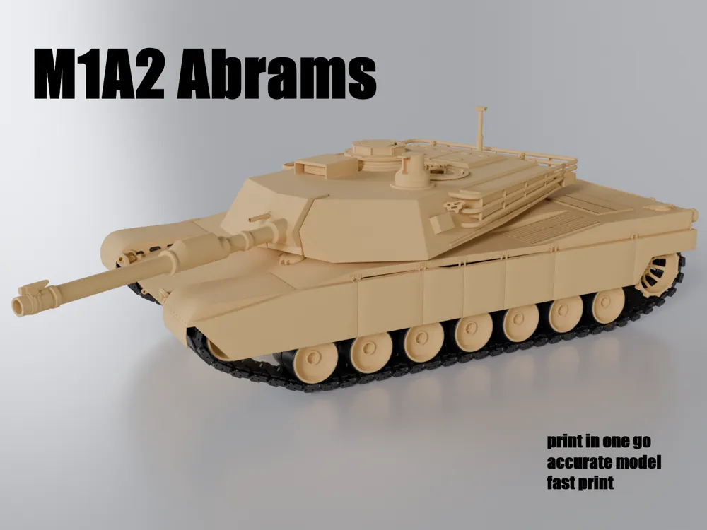 M1A2 Abrams 1:35 fully 3d printed tank by Crea_Hicks MakerWorld ...