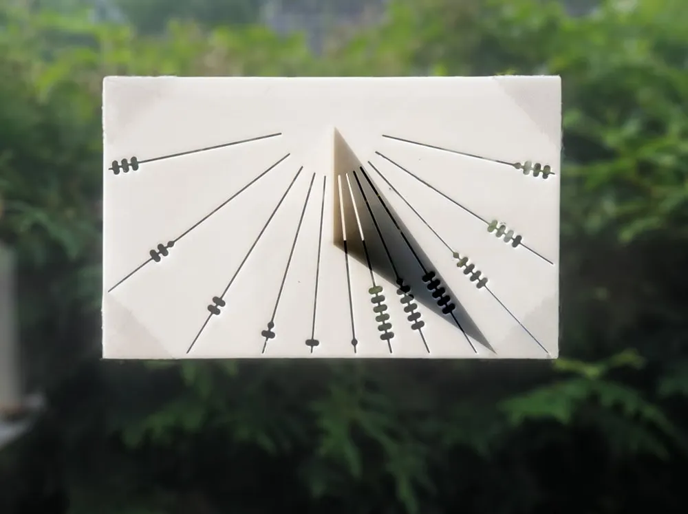 Customizable vertical half-transpararant Sundial by Zeiberstein ...
