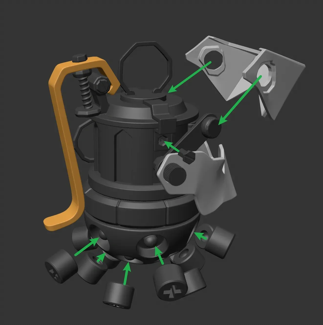 jinx chomper grenade arcane by Lantek MakerWorld: Download Free 3D Models