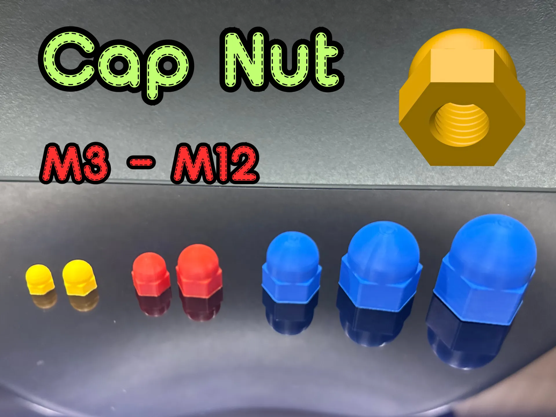 Hex Nut Protective Caps for M3-M8 - Free 3D Print Model - MakerWorld