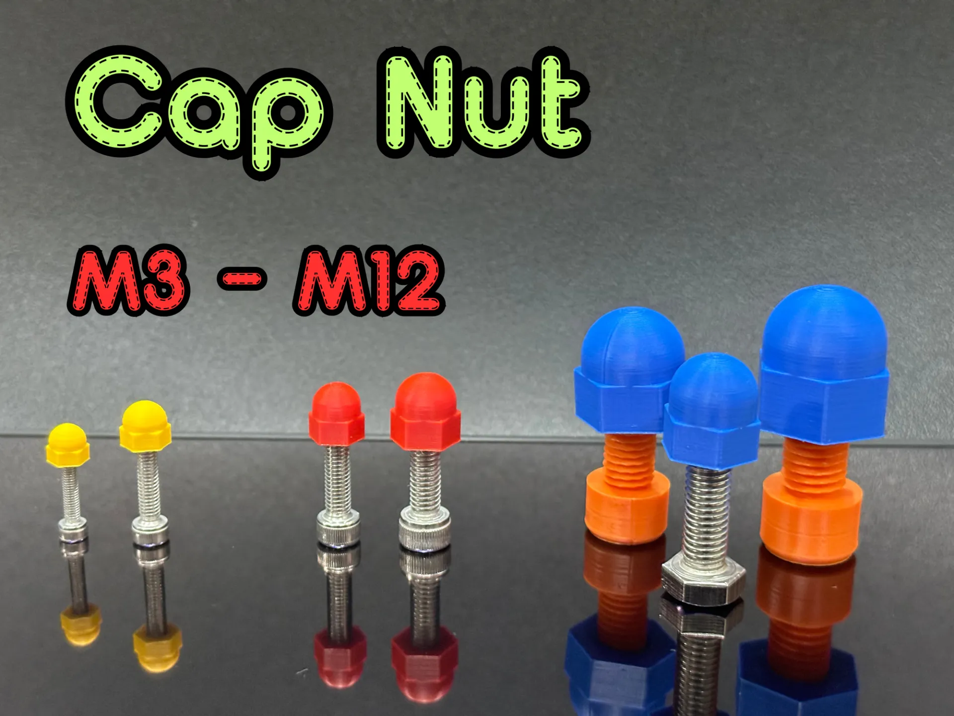 Hex Nut Protective Caps for M3-M8 by TuTu MakerWorld: Download Free 3D ...