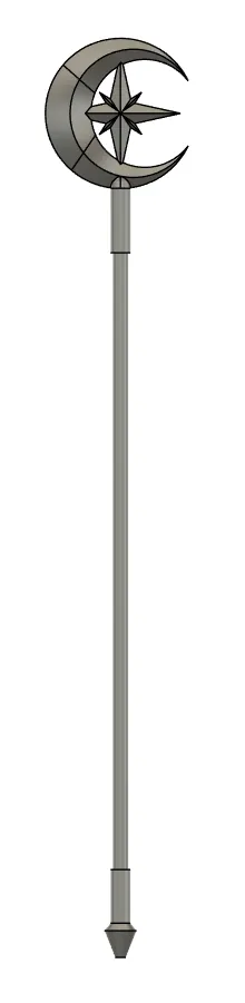Crescent moon staff by user_4249351890 - MakerWorld