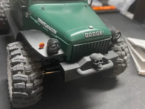 SCX24 Power Wagon Front Shorty Bumper by K&S Outdoors - MakerWorld