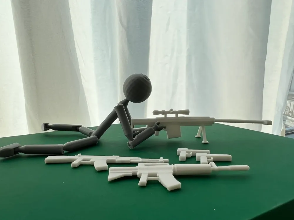 Accesorios de armas para figuras de palitos - Desert Eagle, M4, AK-47 ...