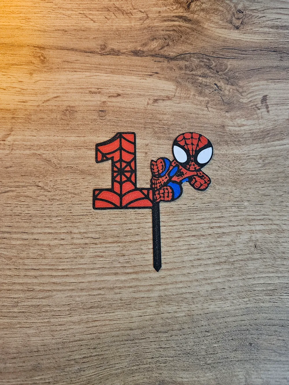 Spiderman 1 birthday cake topper by Design Lerk - MakerWorld
