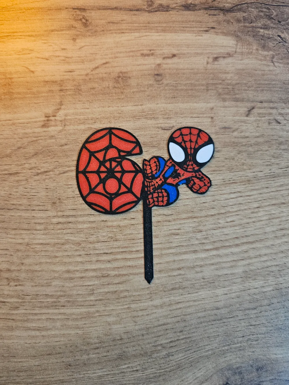 Spiderman 6 birthday cake topper by Design Lerk - MakerWorld