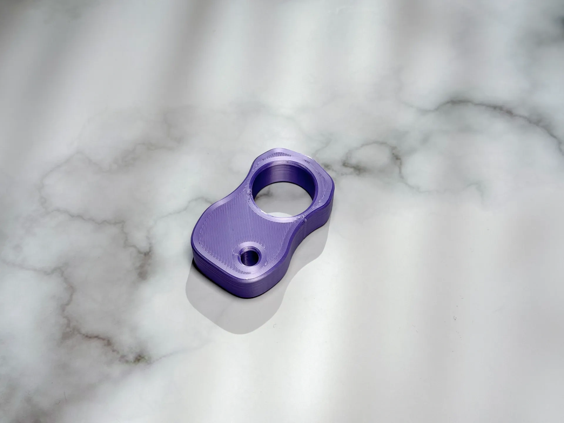 Single Finger Brass Knuckles with Lanyard Hole EDC Self-Defense Weapon ...