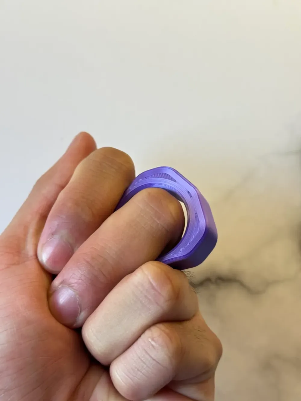 Single Finger Brass Knuckles with Lanyard Hole EDC Self-Defense Weapon ...