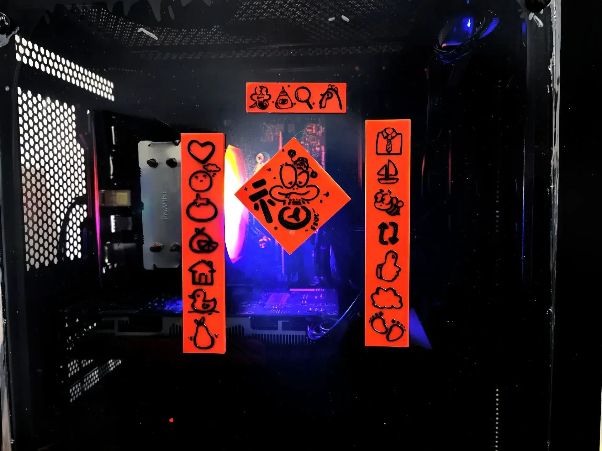 Year of the Snake riddle couplets fridge magnets, a set of four unique ...