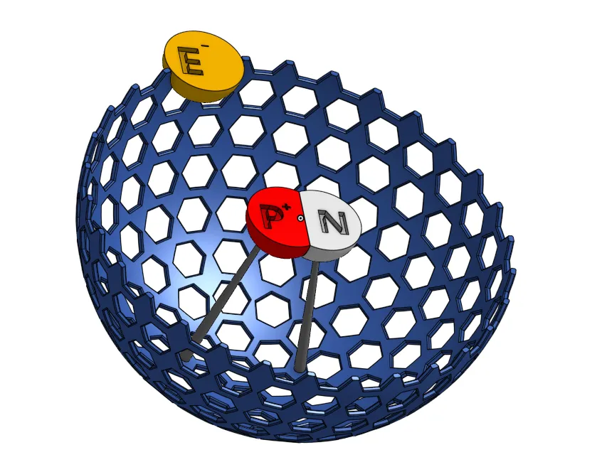 Hydrogen Atom model - Free 3D Print Model - MakerWorld