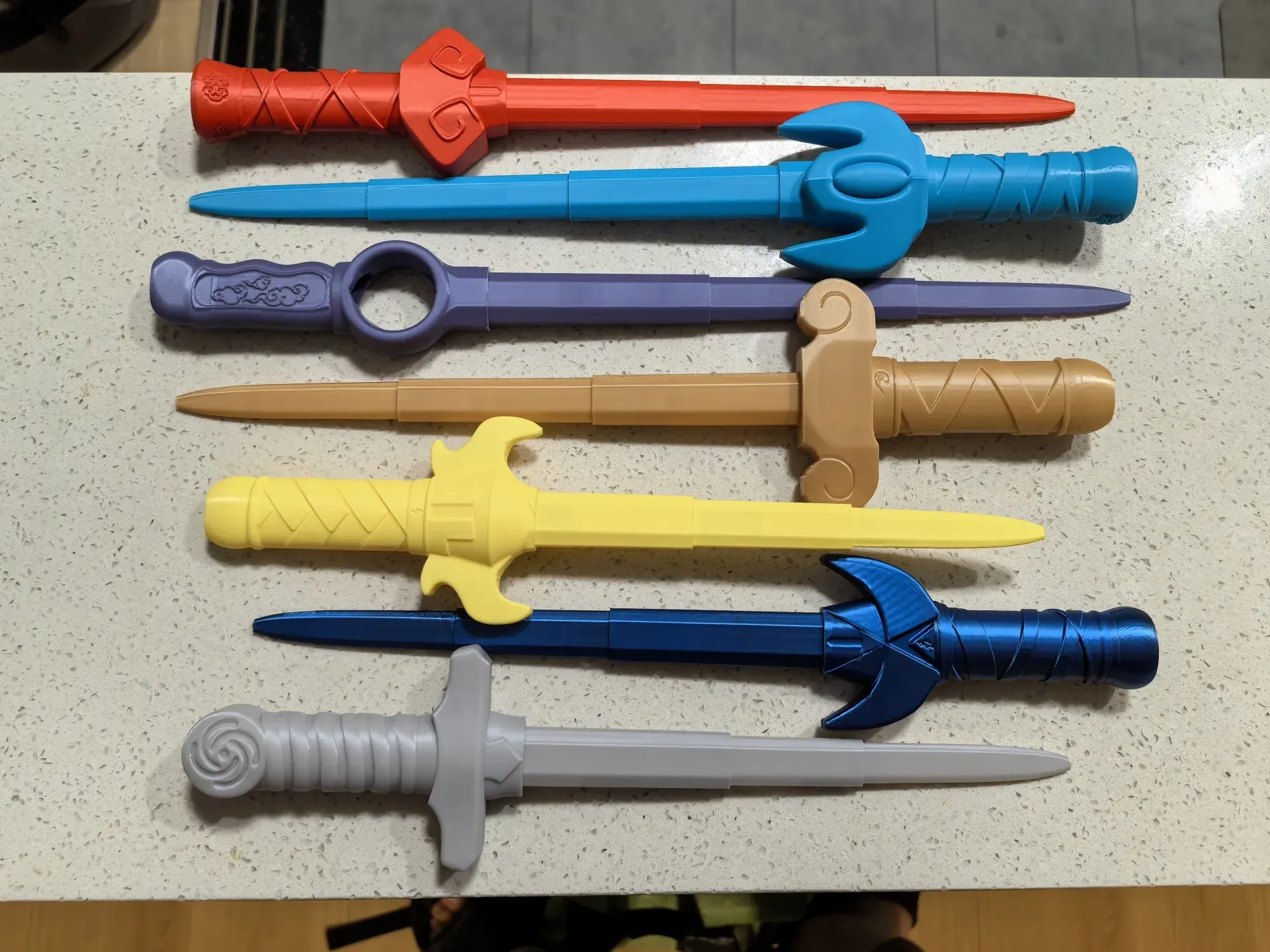 Mini Retractable Sword 8 – Azure Light Sword – Rainbow Cat and Blue ...