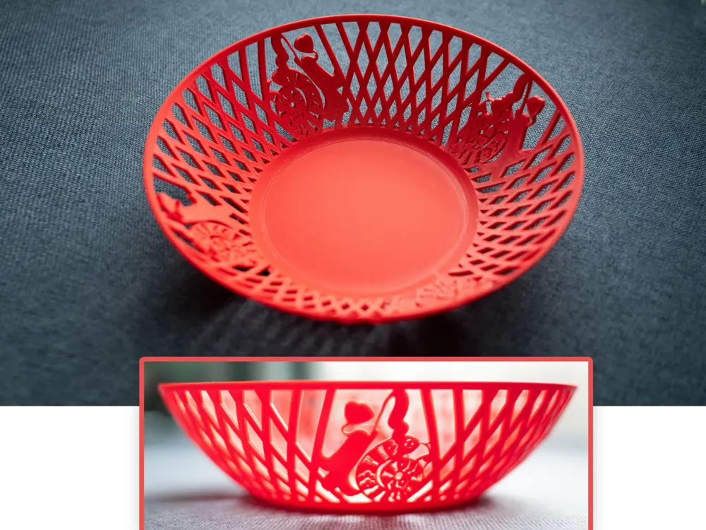 Year of the Snake Fortune Character Fruit Plate by 大东 MakerWorld ...