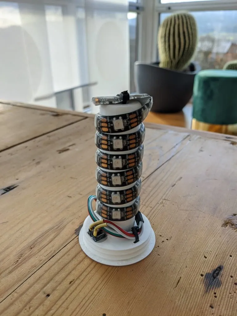 Moon Lamp (LED Strip Mount WS2812B) - Free 3D Print Model - MakerWorld