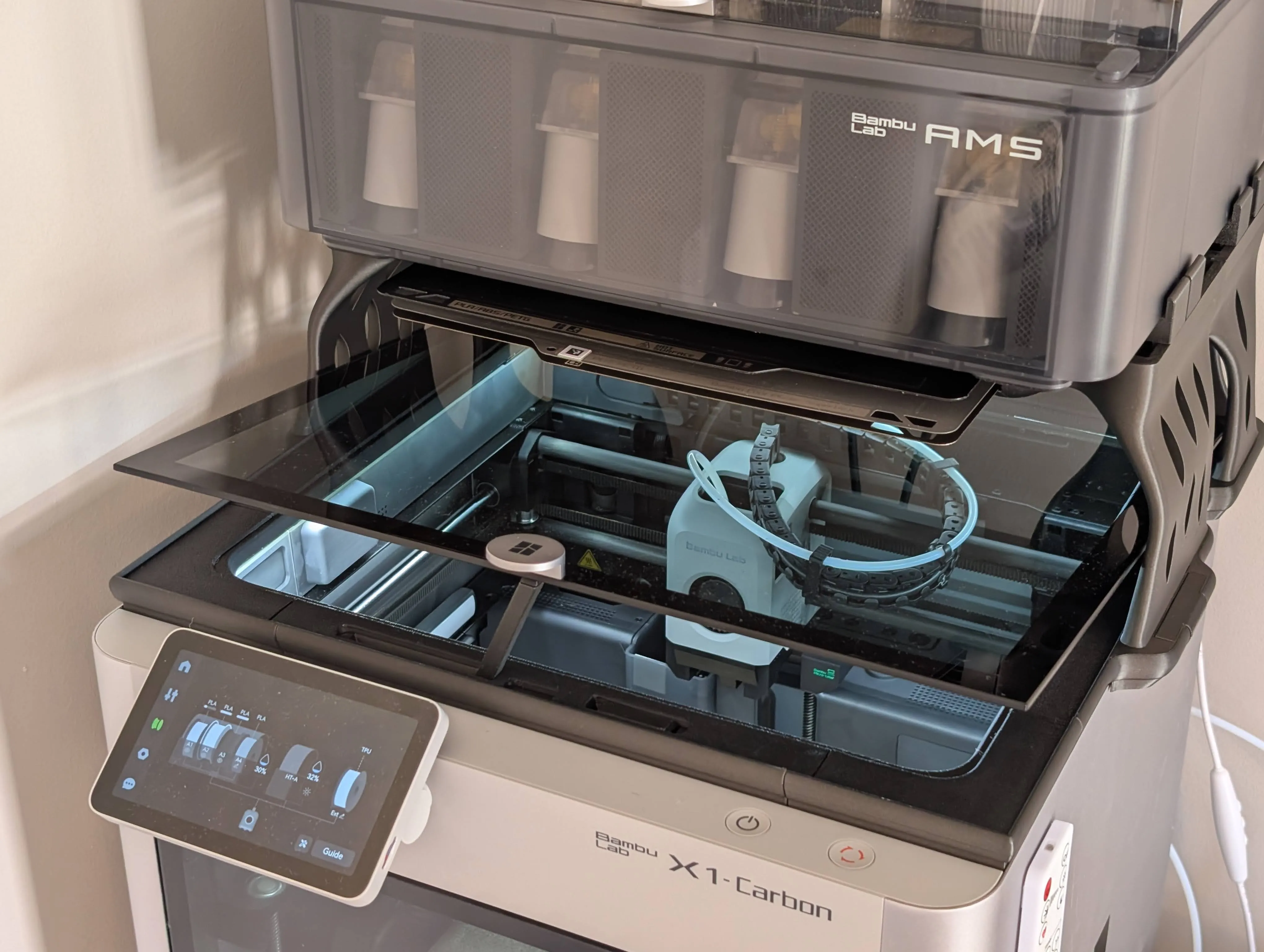 Bambu Lab X1C/P1S LED Light Frame & Glass Riser V2 by Daniele ...