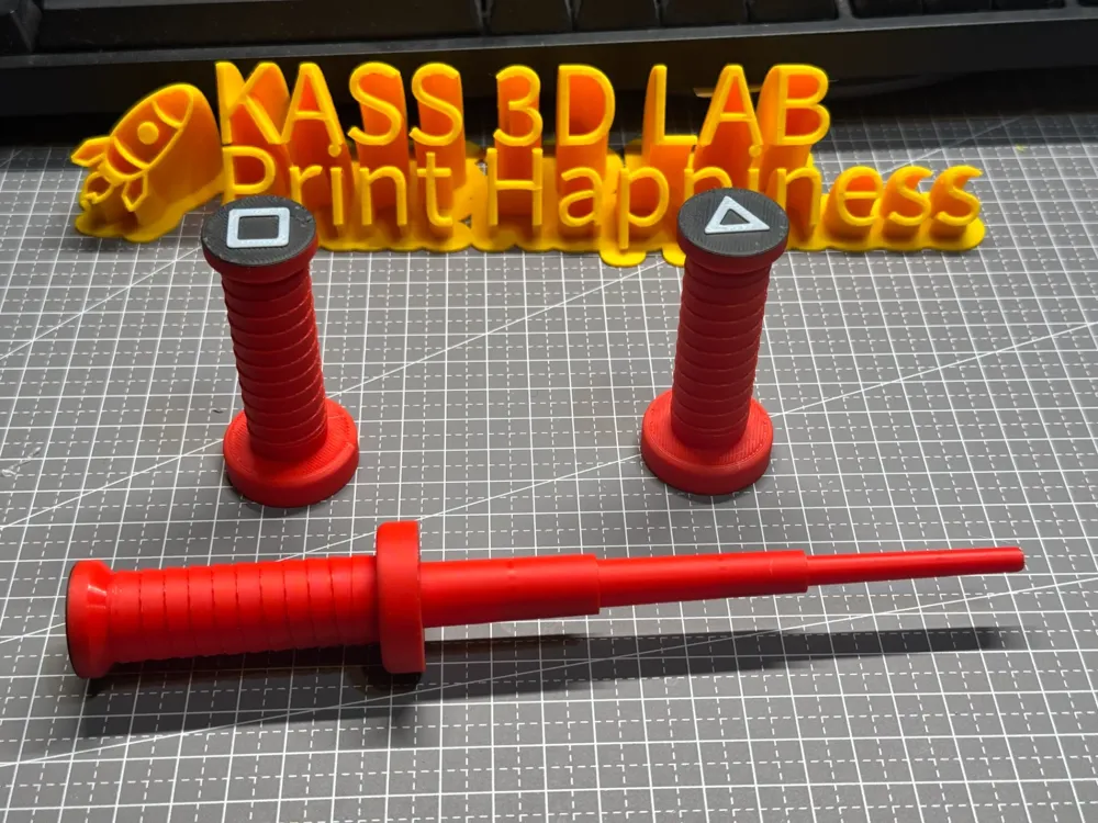 Squid Game style mini retractable sword by Kass 3D MakerWorld: Download ...