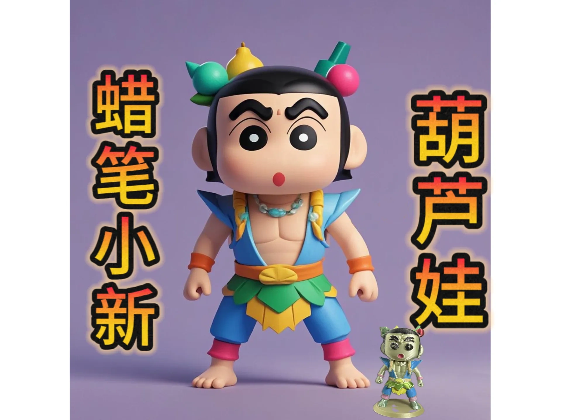 Crayon Shin-chan Calabash Brothers Version - 2025 Wang Defu's work 6 by ...