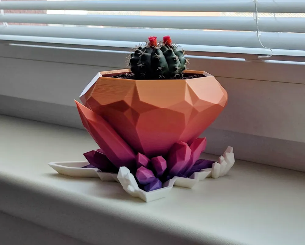 diamond flower pot by trixs3D MakerWorld: Download Free 3D Models