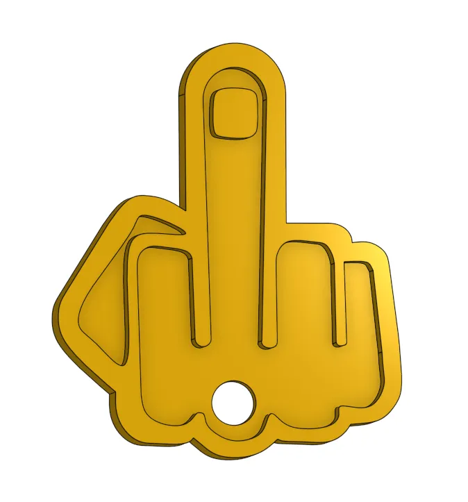 middle finger keychain by Mathias MakerWorld: Download Free 3D Models