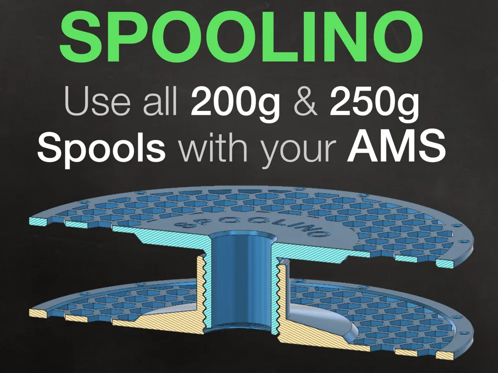 Spoolino - AMS Adapter for Small 200g/250g Spools by schiko - MakerWorld