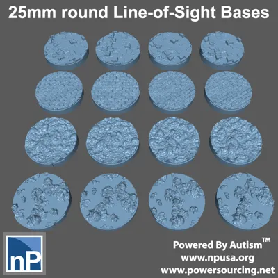 25mm Line-of-Sight Bases by nonPareil - MakerWorld