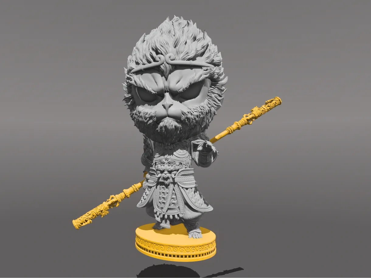 Mythical Q Wukong (Print-in-Place) Remixed by buzhang - MakerWorld