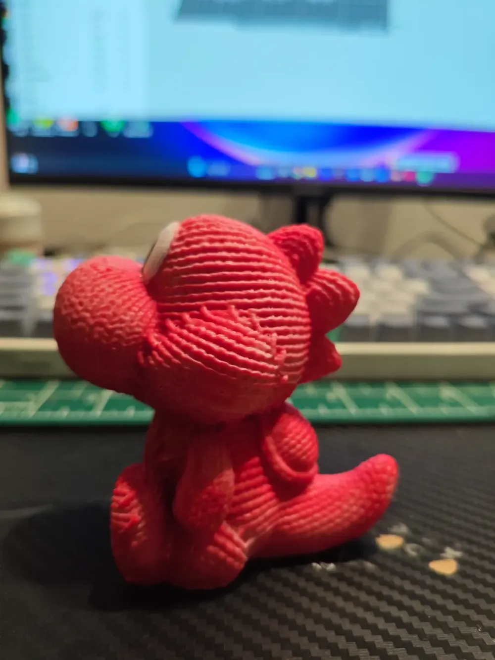 Super cute knitted Yoshi dinosaur - Free 3D Print Model - MakerWorld