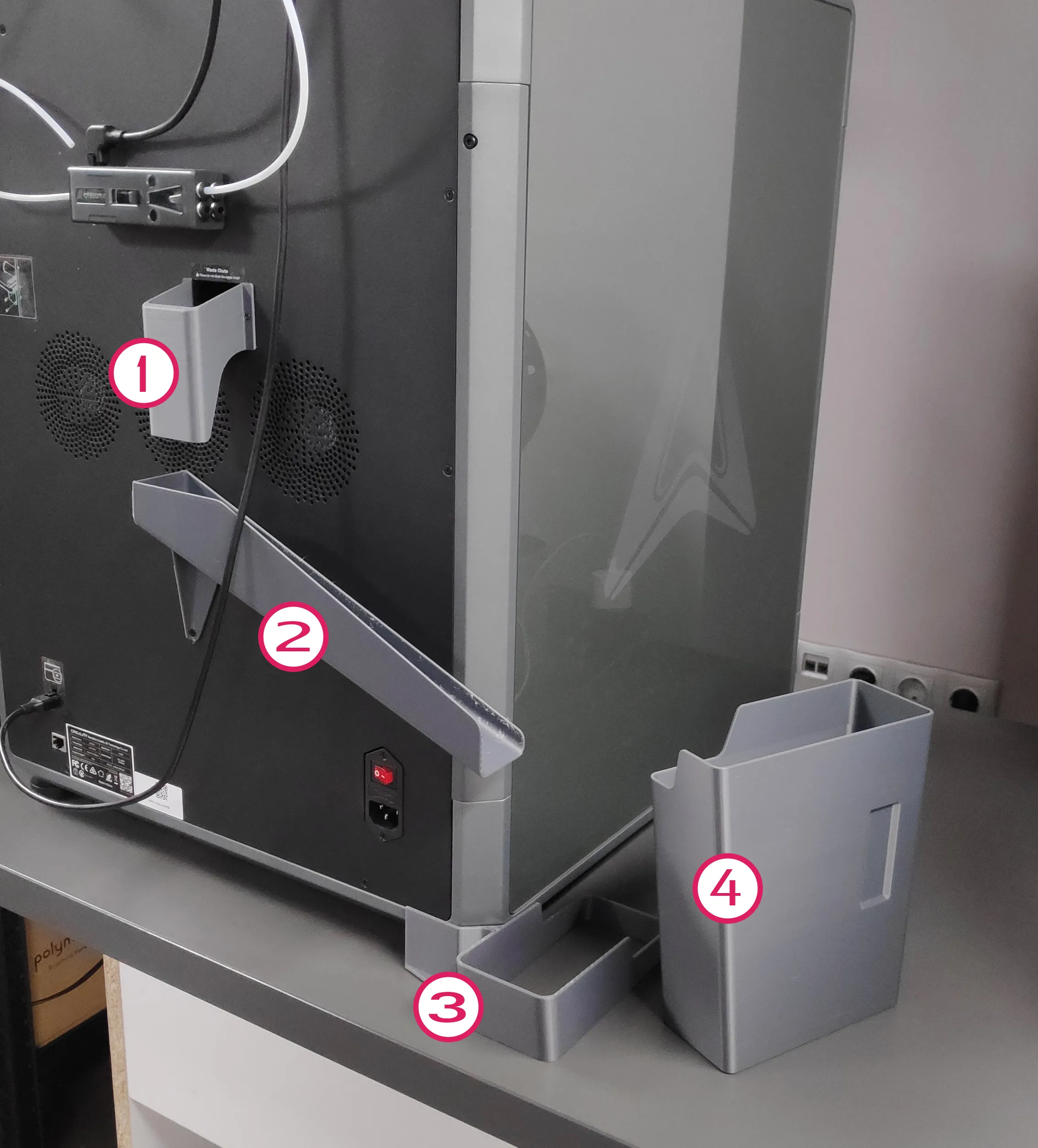 K2 Plus - Left poop chute with removable bin - Free 3D Print Model ...