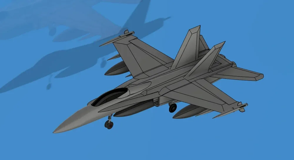 Ten 3D-printable fighter jet models: Canada's CF-18U-17, Finland's ...