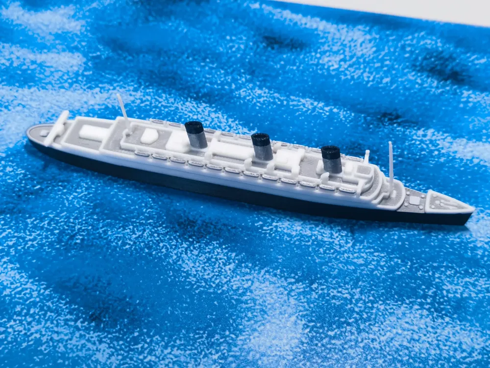 1:2000 RMS Queen Mary Ocean Liner Model, Ultra-High Precision Waterline Version by RollingSheep ...