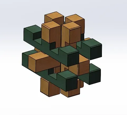 Brain Teaser Toy - Luban Lock - Fourteen Pieces - No:1 (with GIF ...