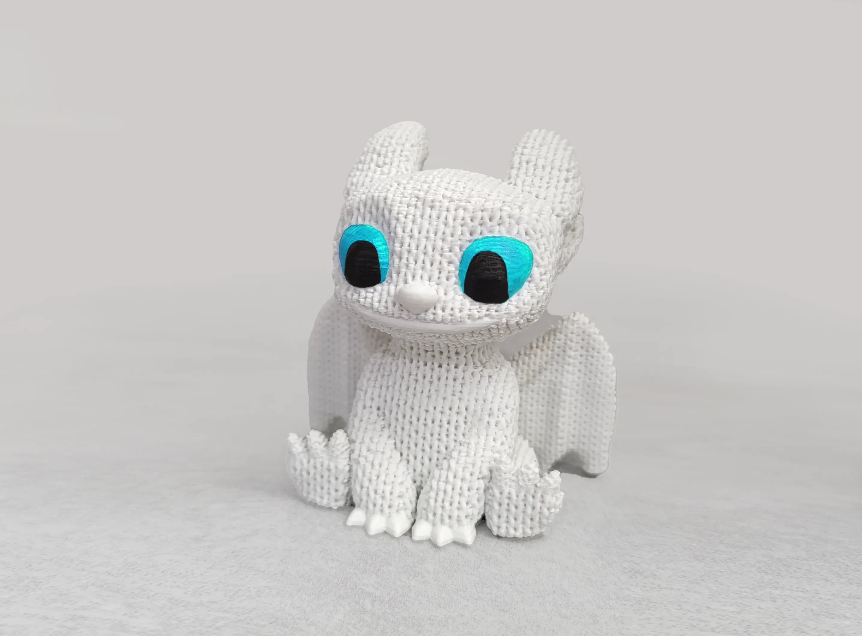 Toothless Night Fury with a Knitted Design - Free 3D Print Model ...