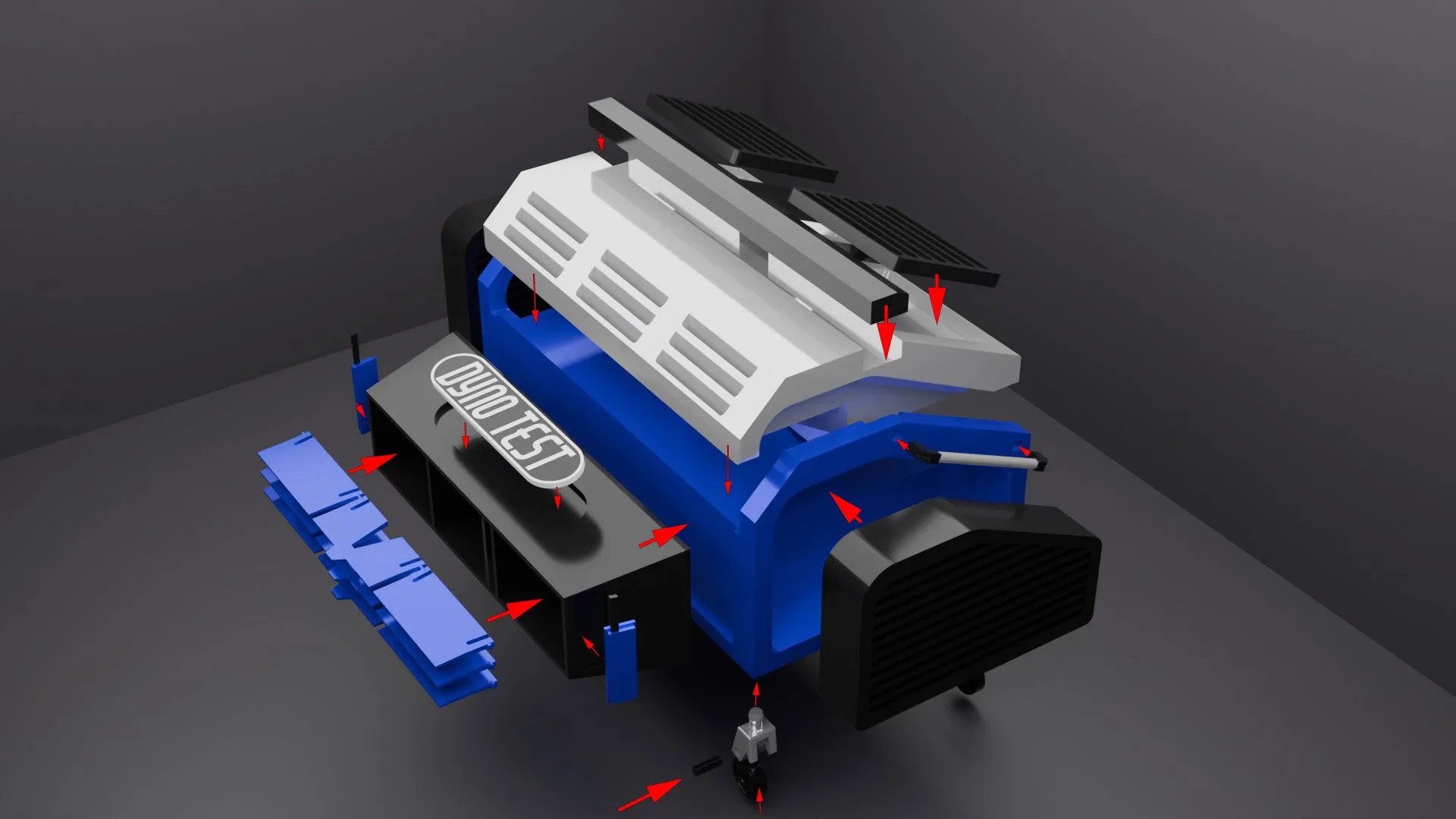 Miniature Air Cooler for Dyno Test Center, 1:18 by Wilhelmus MakerWorld ...