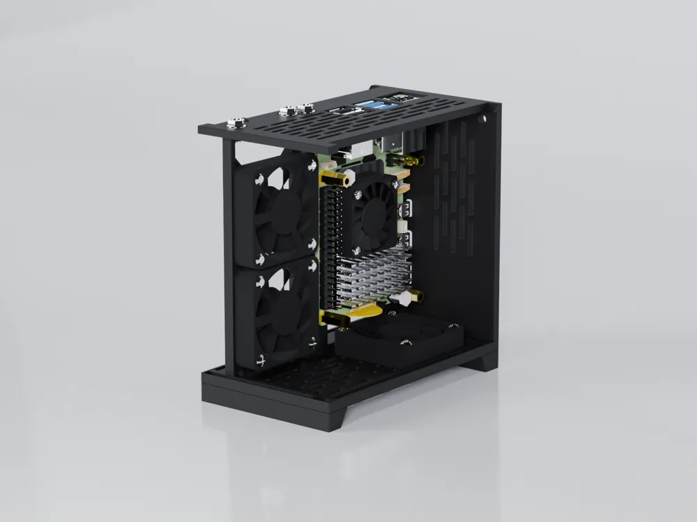 Raspberry Pi 5 PC Case Acrylic Pannels NVME - Free 3D Print Model ...