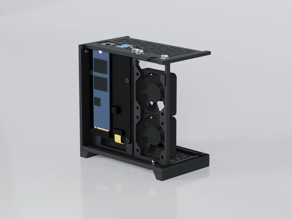 Raspberry Pi 5 PC Case Acrylic Pannels NVME - Free 3D Print Model ...