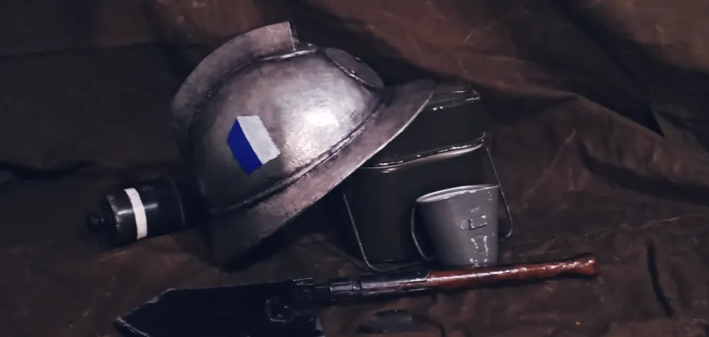 Foxhole/Warhammer DKOK Adrian helmet w trench Remixed by Entropiarts ...