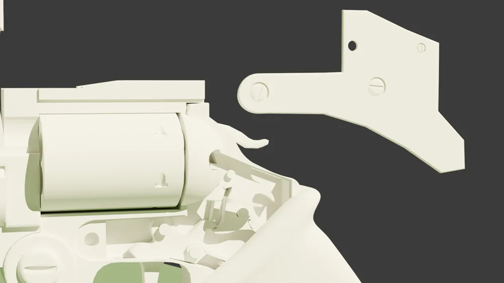 Trigun Revolver with mechanical parts - Free 3D Print Model - MakerWorld