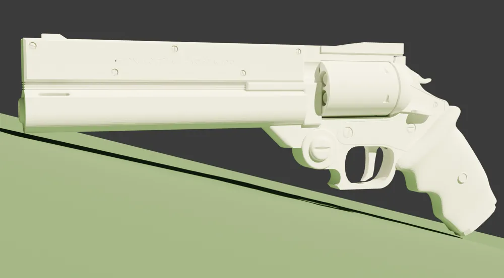 Trigun Revolver with mechanical parts - Free 3D Print Model - MakerWorld