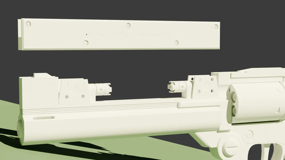Trigun Revolver with mechanical parts Remixed by bagooned MakerWorld ...