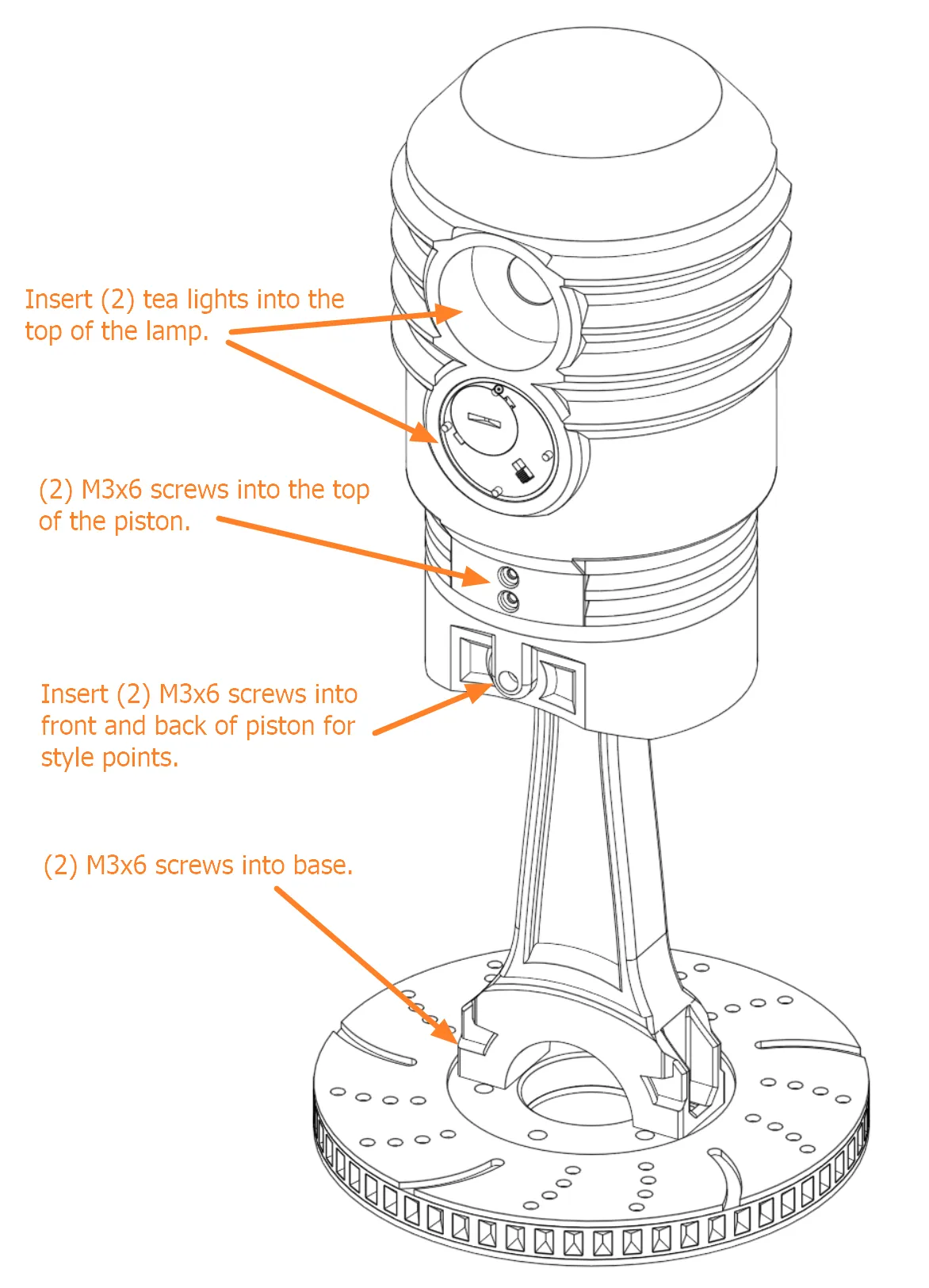 Piston Cutaway Lamp - Mid-Explosion Effect by ozarkexpeditions ...