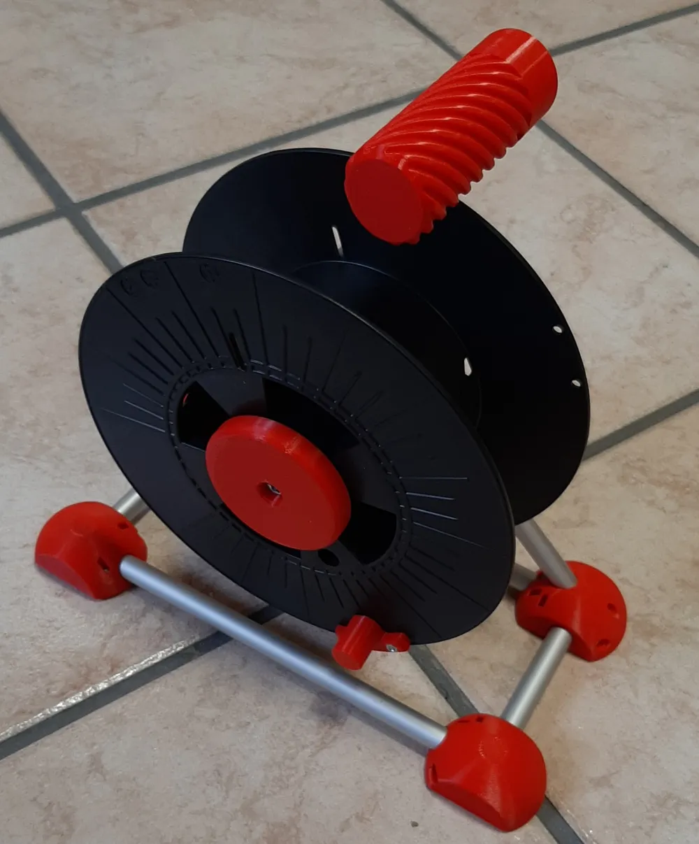 Empty filament spool as cable roll / Spool Holder by stievenb - MakerWorld