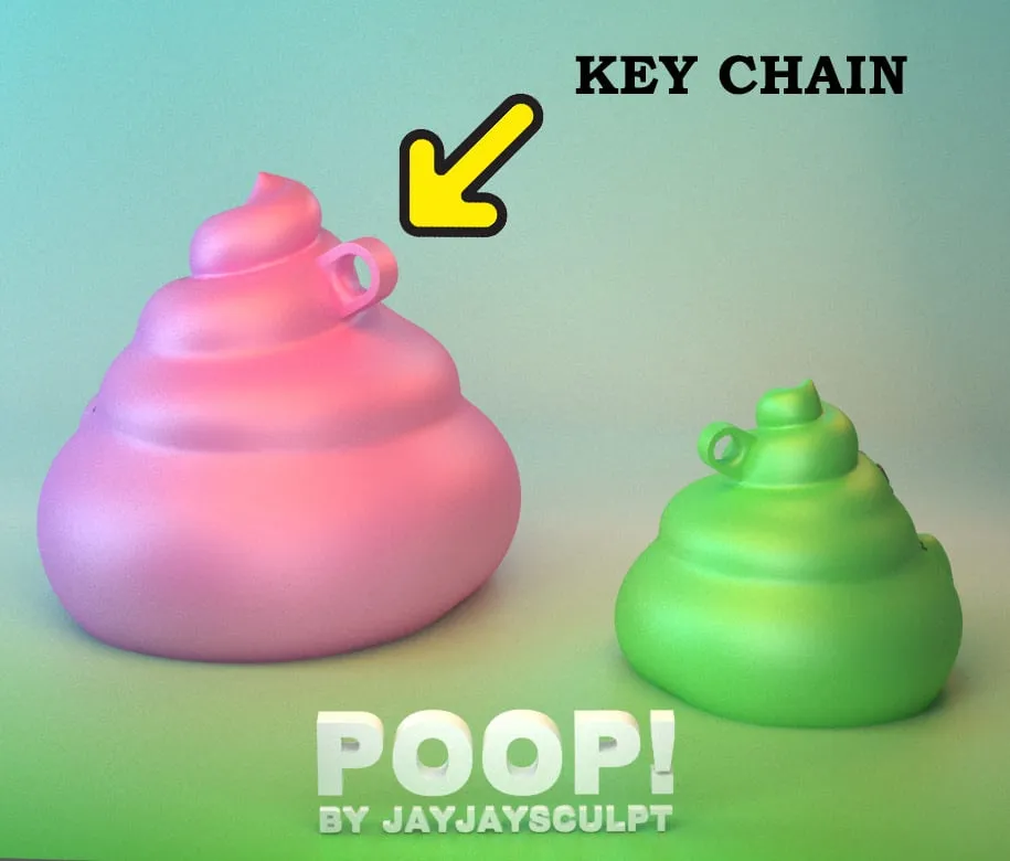 POOP Key Chain by jayjaysculpt MakerWorld: Download Free 3D Models