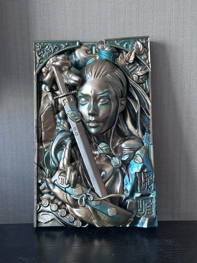 Wuxia sword wall relief sculpture by jayjaysculpt - MakerWorld