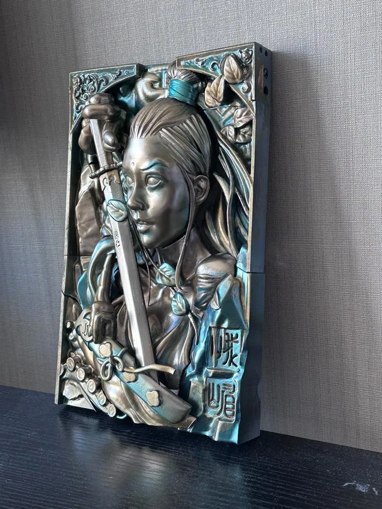 Wuxia sword wall relief sculpture by jayjaysculpt - MakerWorld