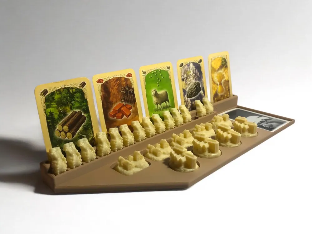 Catan in game organizer, catan upgrade stand by Printyous MakerWorld ...